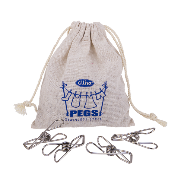 D.Line Stainless Steel Wire Pegs in Hemp Bag - Go Camping & Overlanding