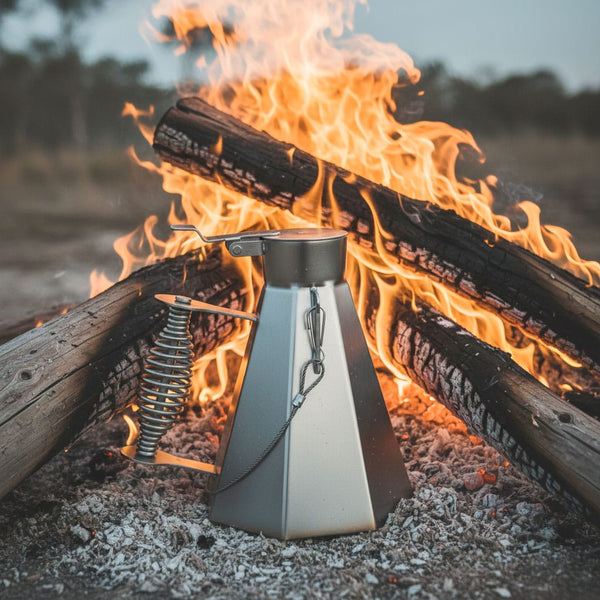 Oz Braai Stainless Steel Camp Billy 1.9L with Carry Bag - Go Camping ...