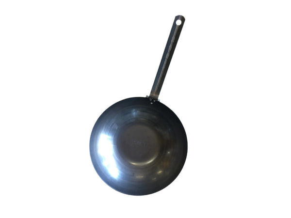 Aussie Cookware Black Steel Wok w Folding Handle - Go Camping & Overlanding